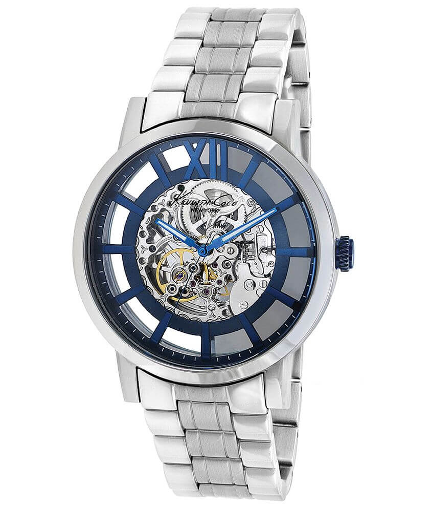 Kenneth Cole Exposed Mechanics Watch - Men's Watches in Silver | Buckle
