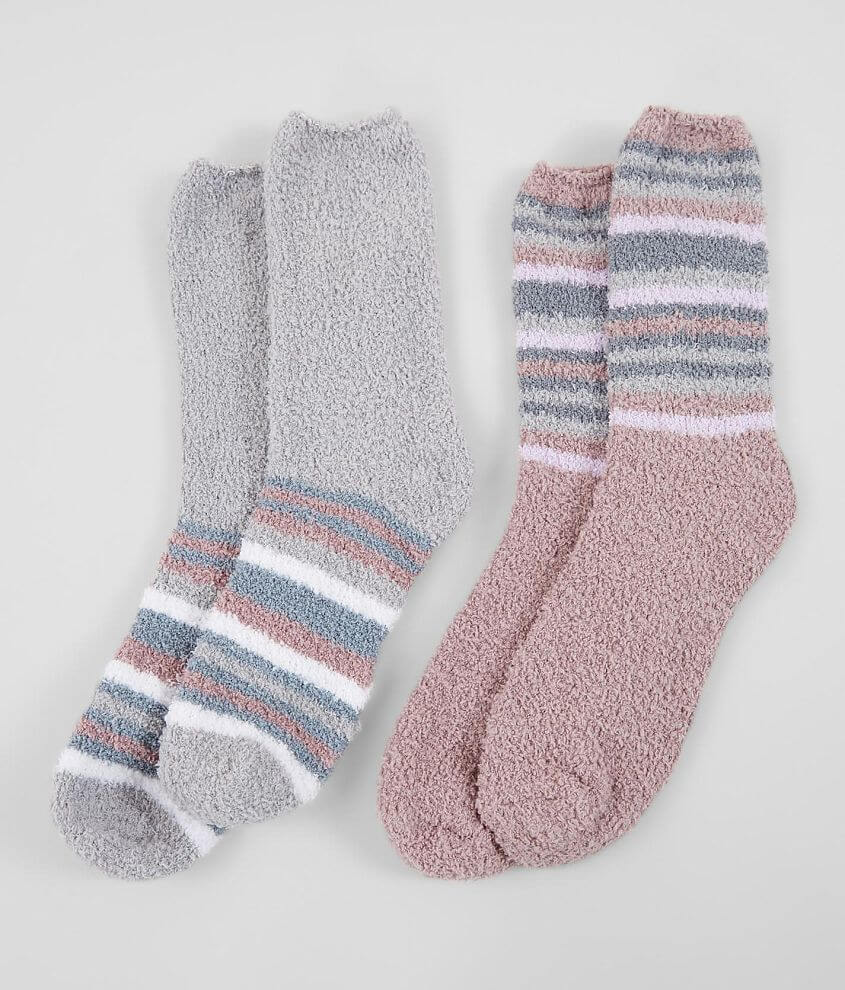 BKE 2 Pack Striped Socks - Women's Socks in Mauve Multi | Buckle