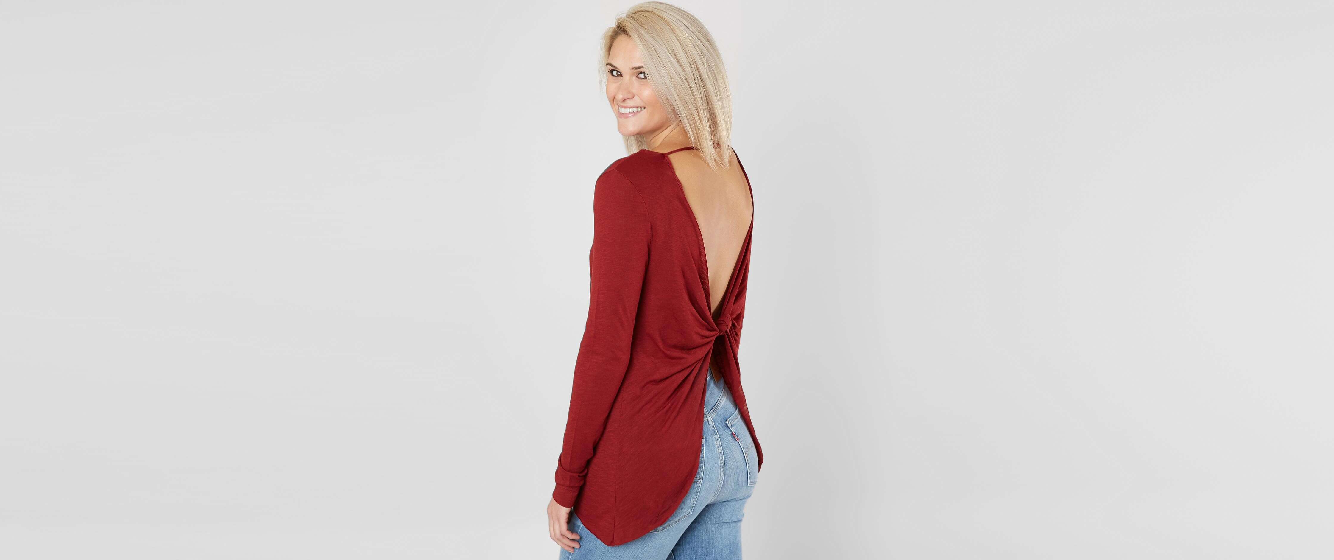 Daytrip Twisted Back Top - Women's Shirts/Blouses in Rust | Buckle