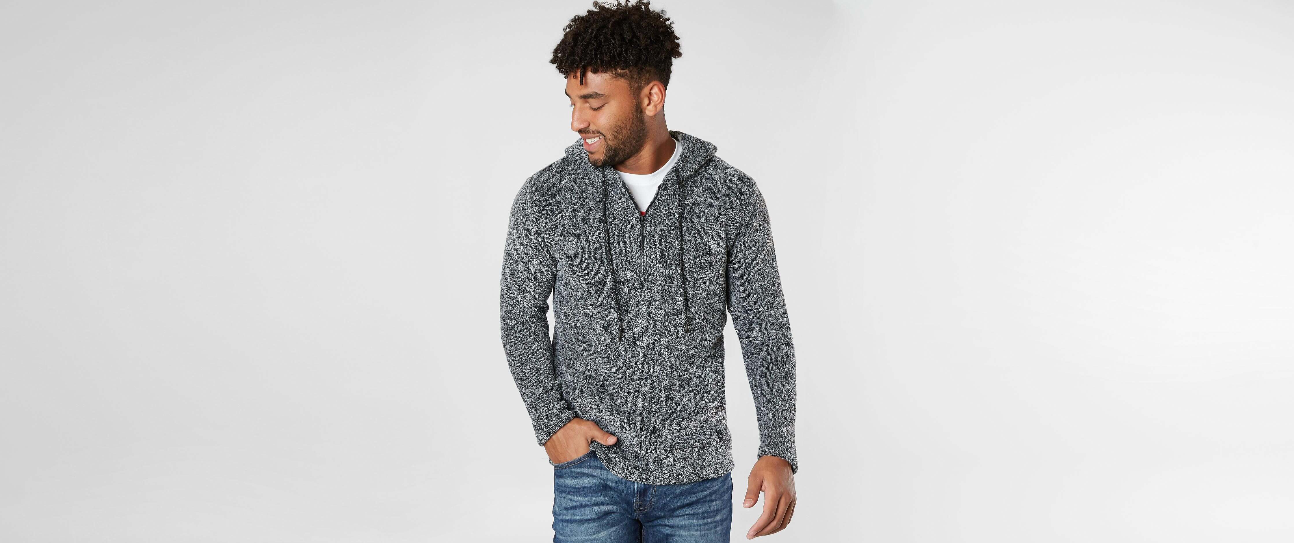 Departwest Cozy Half Zip Sweatshirt - Men's Sweatshirts in Black Marl ...