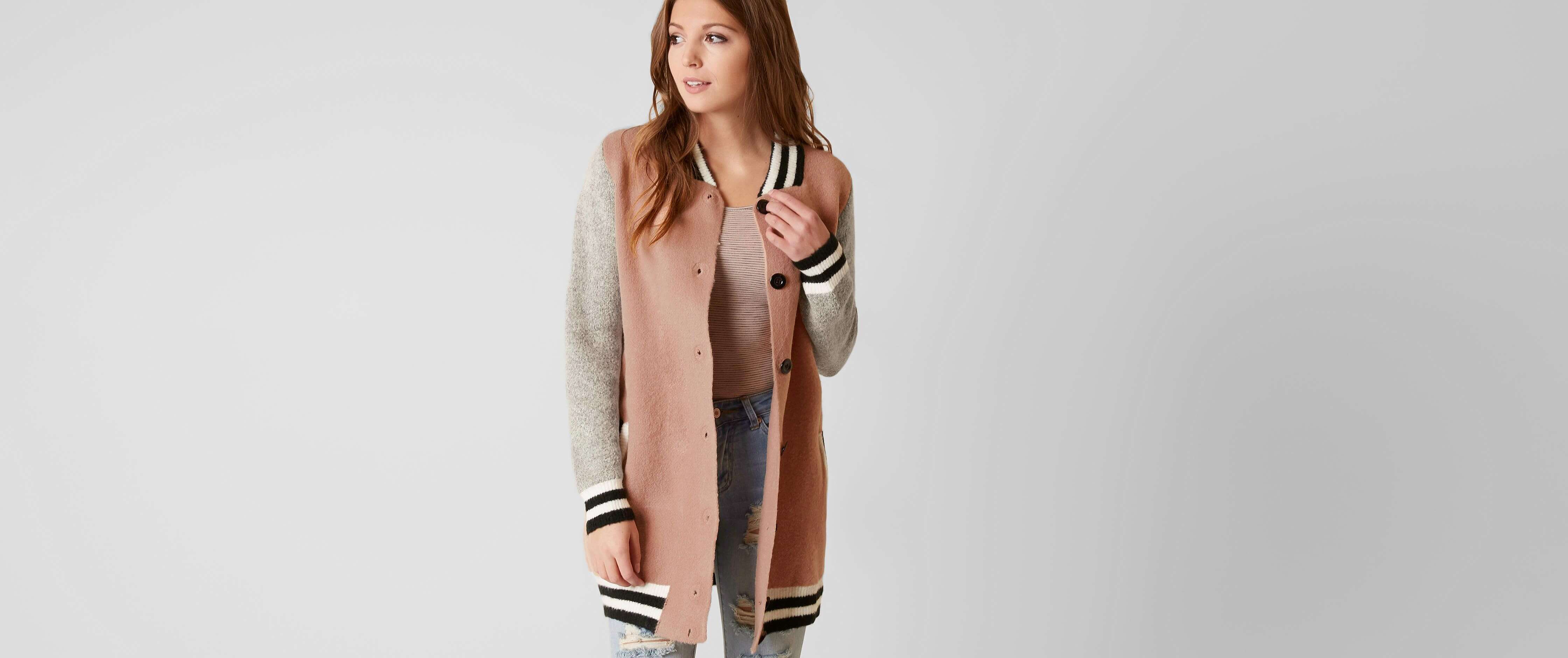 Hem & Thread Varsity Jacket - Women's Coats/Jackets in Mauve | Buckle