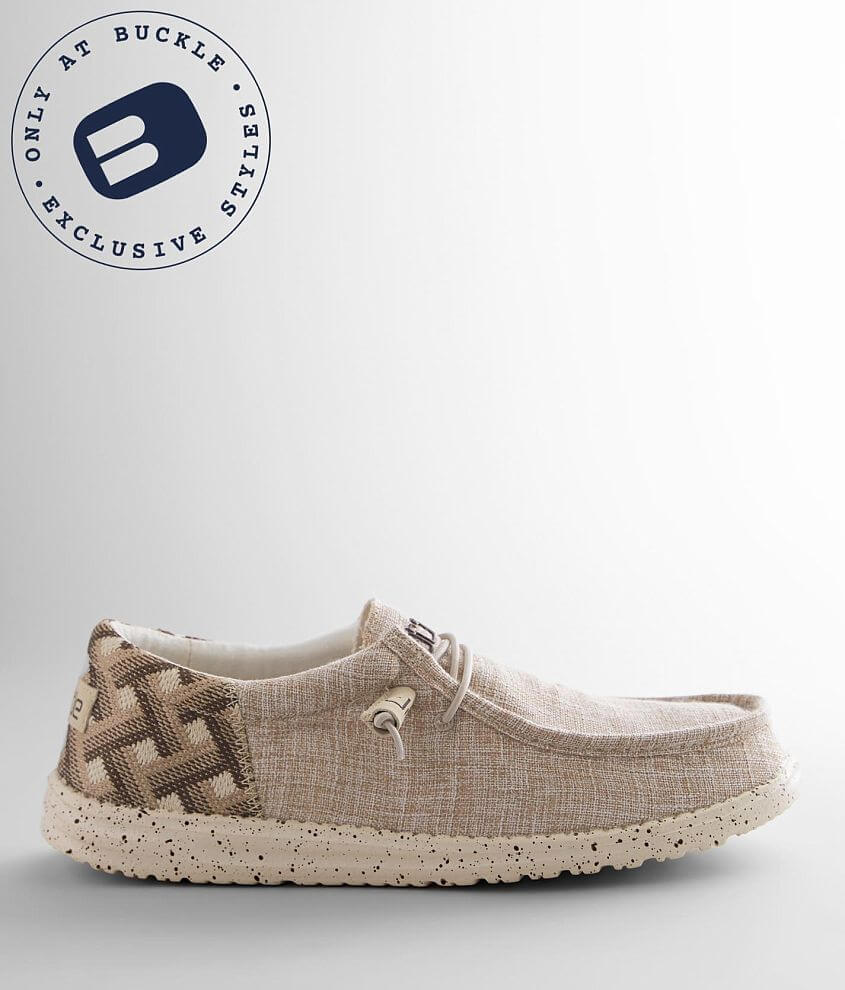 Hey Dude Wally Funk Shoe - Men's Shoes in Beige Aztec | Buckle