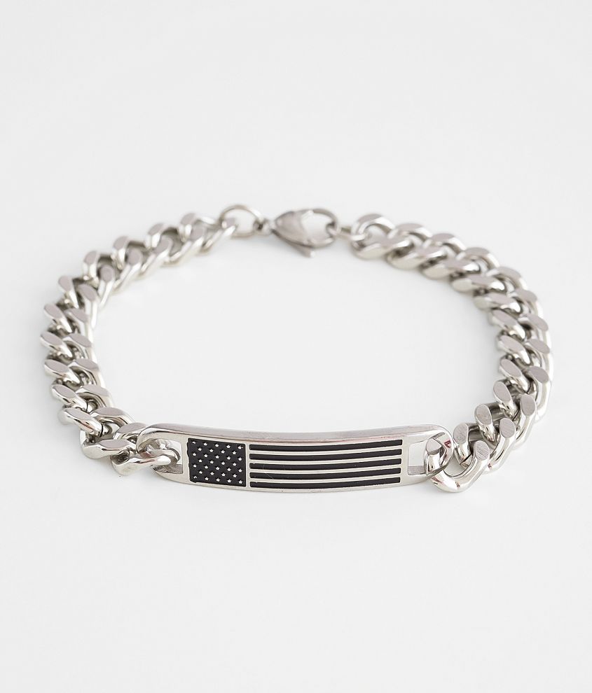 BKE American Flag Chain Bracelet - Men's Jewelry in Silver | Buckle