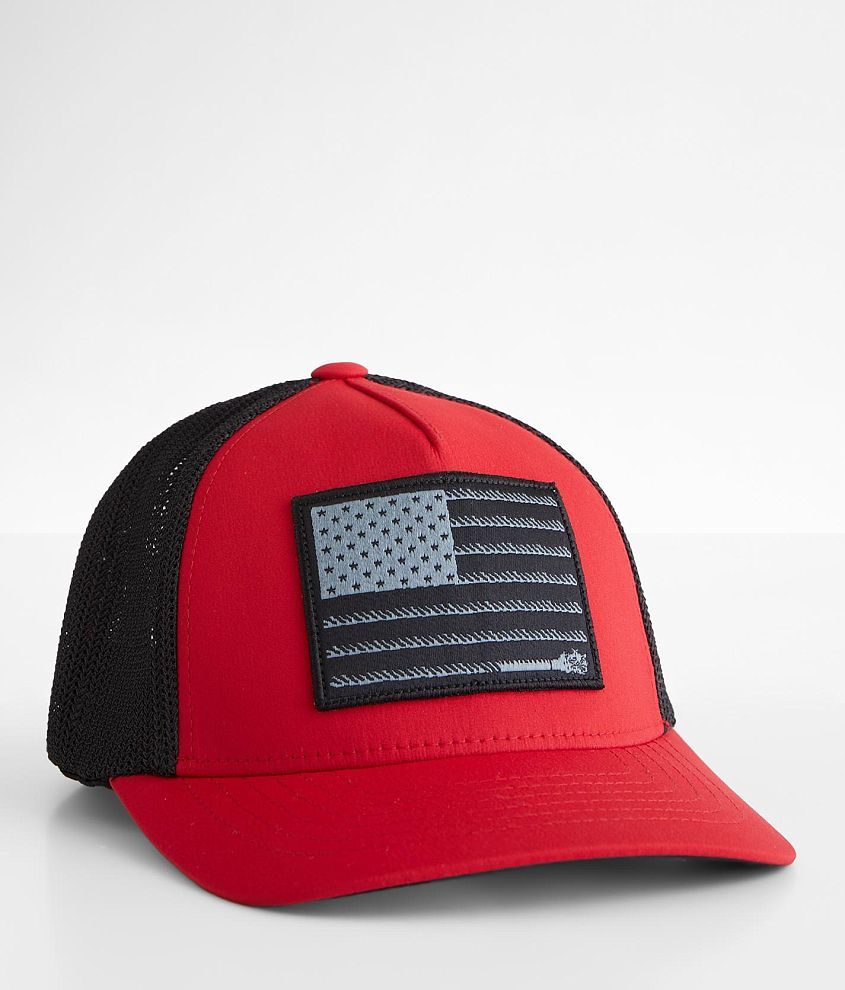 Boys - Hooey Liberty Roper Stretch Trucker Hat - Boy's Hats in Red ...