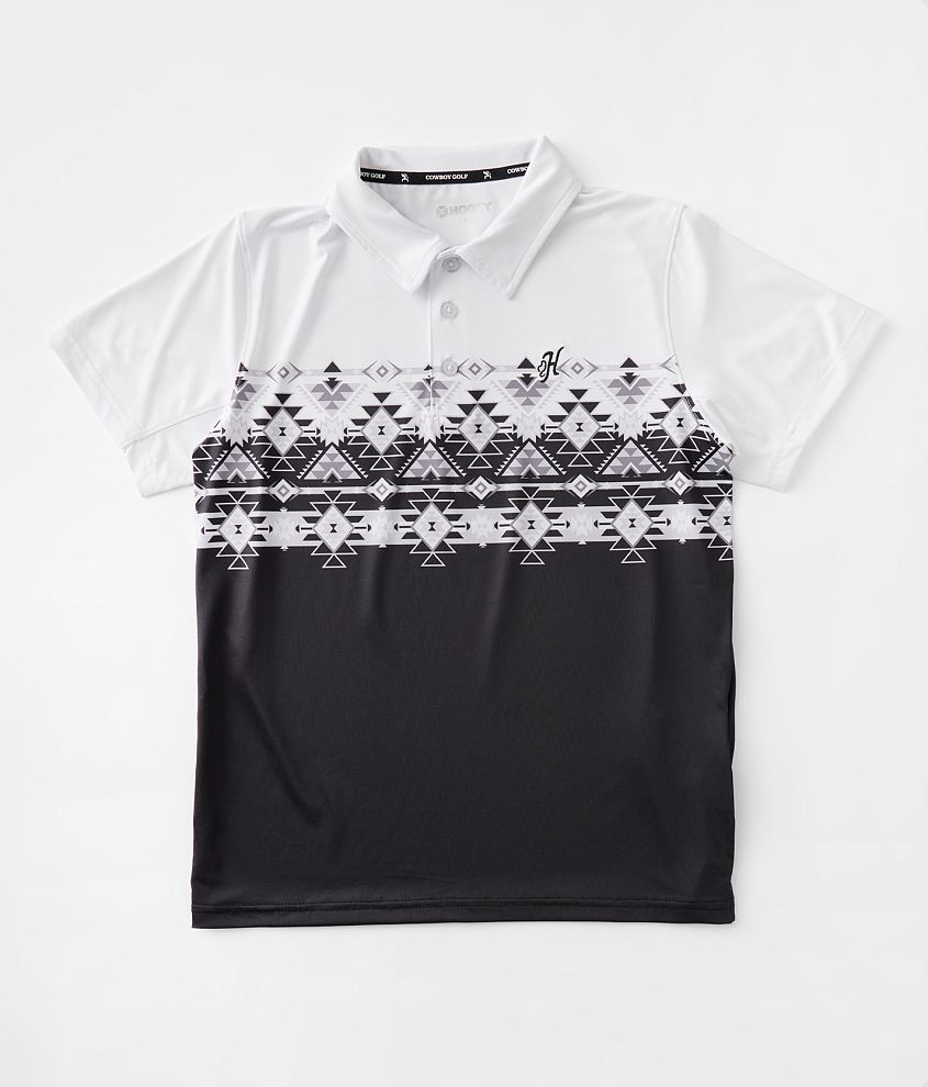 Boys - Hooey Weekender Performance Polo - Boy's Polos in Black Aztec ...