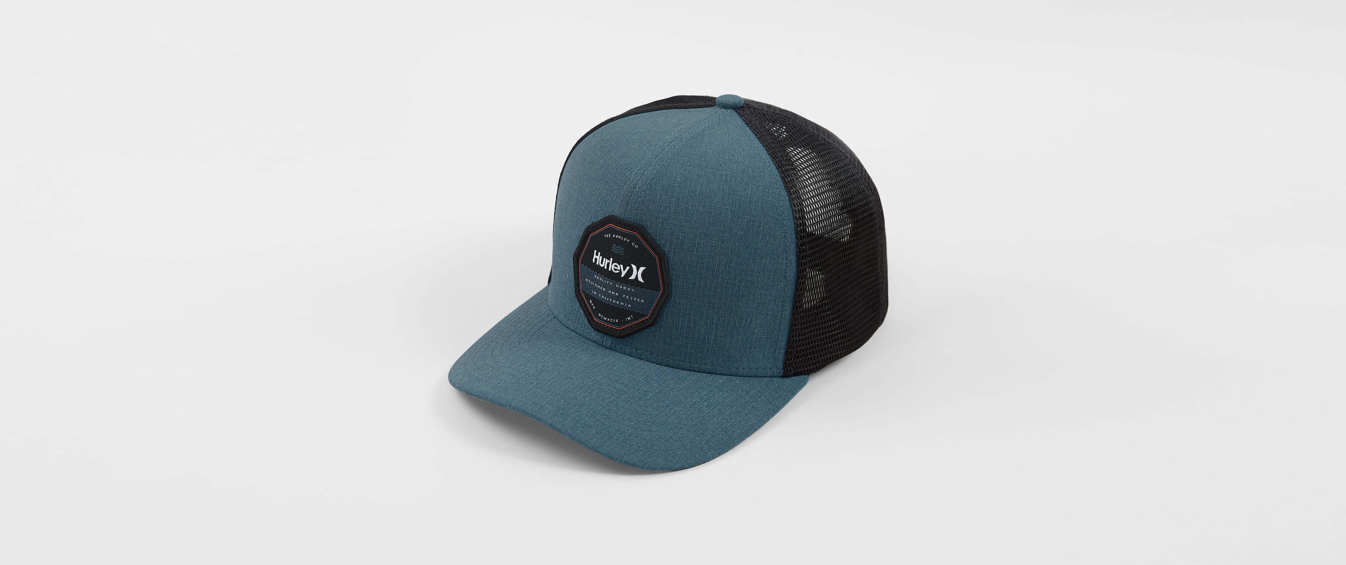 Hurley Swell Dri-FIT Stretch Trucker Hat - Men's Hats in Obsidian | Buckle