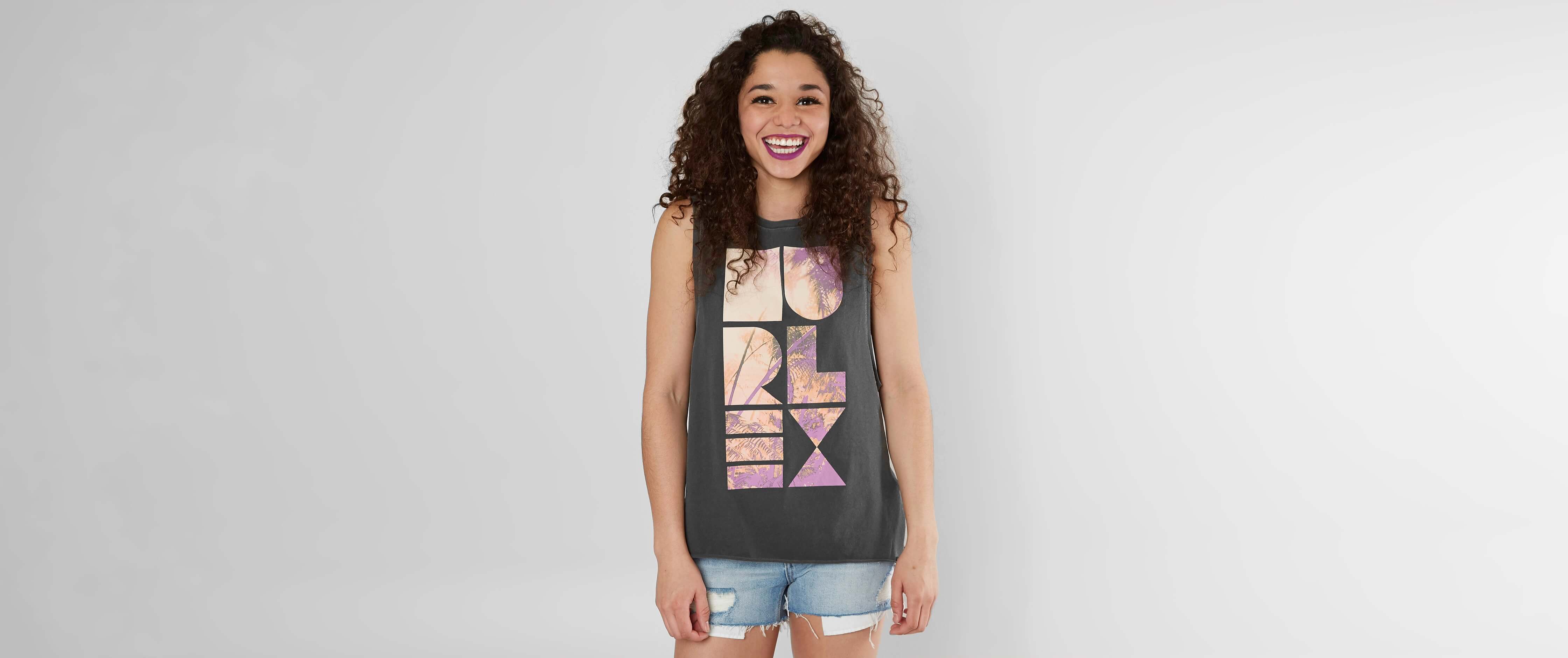 Hurley Shapely Tank Top - Women's Tank Tops in Anthracite | Buckle
