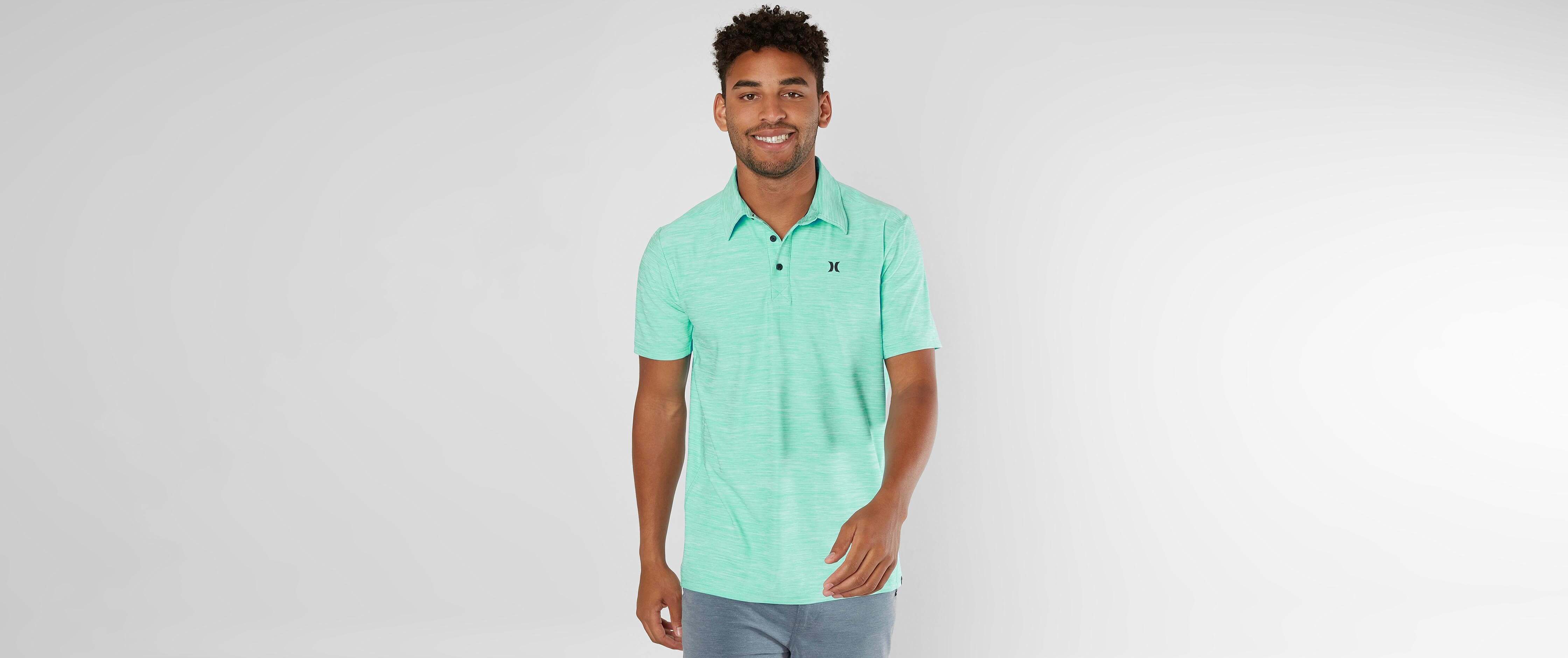 Hurley Casper 2.0 Performance Polo - Men's Polos in Aurora Green White ...
