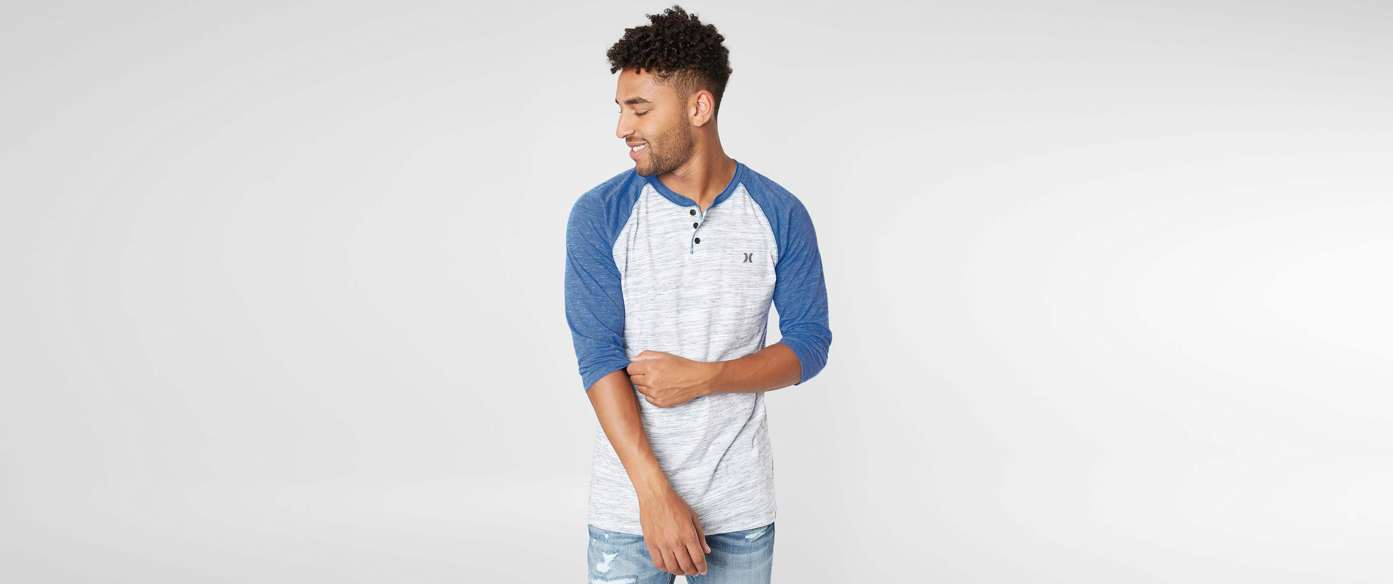 Hurley Conner Henley - Men's T-Shirts in Black White Marble | Buckle