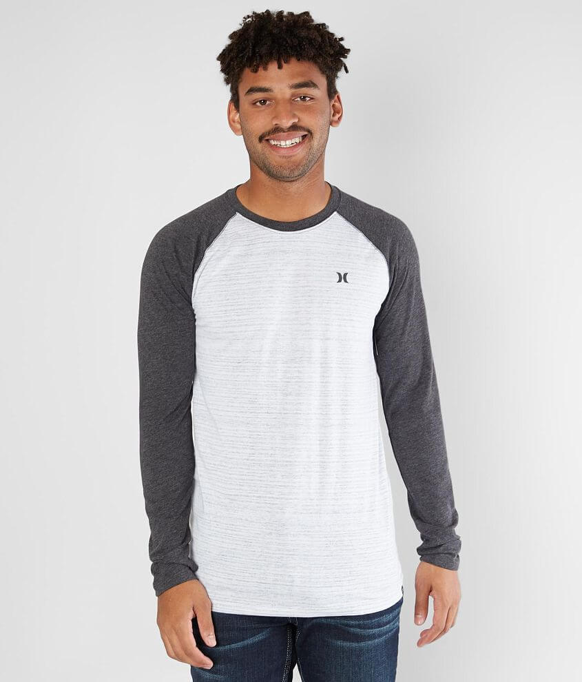 Hurley Skyline Raglan T-Shirt - Men's T-Shirts in Black Heather | Buckle