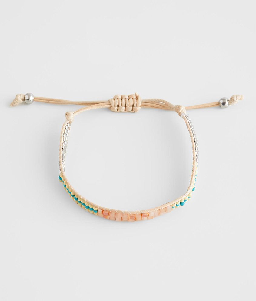 BKE Beaded Slider Bracelet - Women's Jewelry in Gold Blue Natural | Buckle