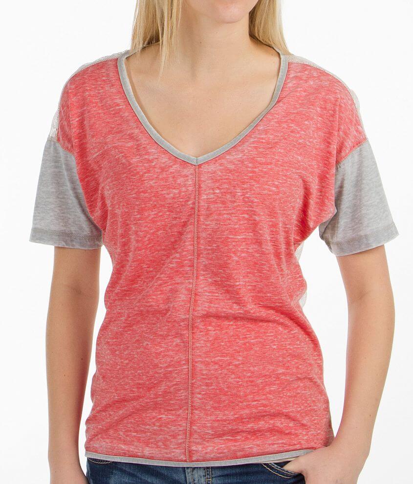BKE Burnout Top - Women's Shirts/Blouses in Rose of Sharon | Buckle