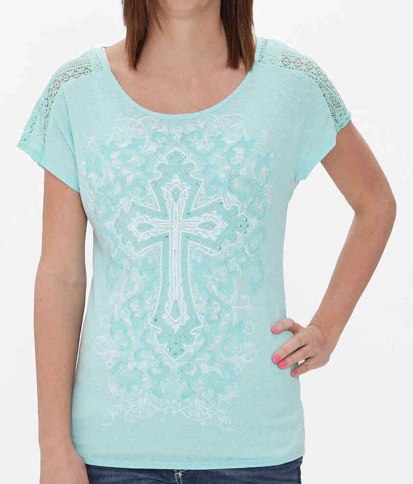 Daytrip Cross Top - Women's Shirts/Blouses in Mint | Buckle
