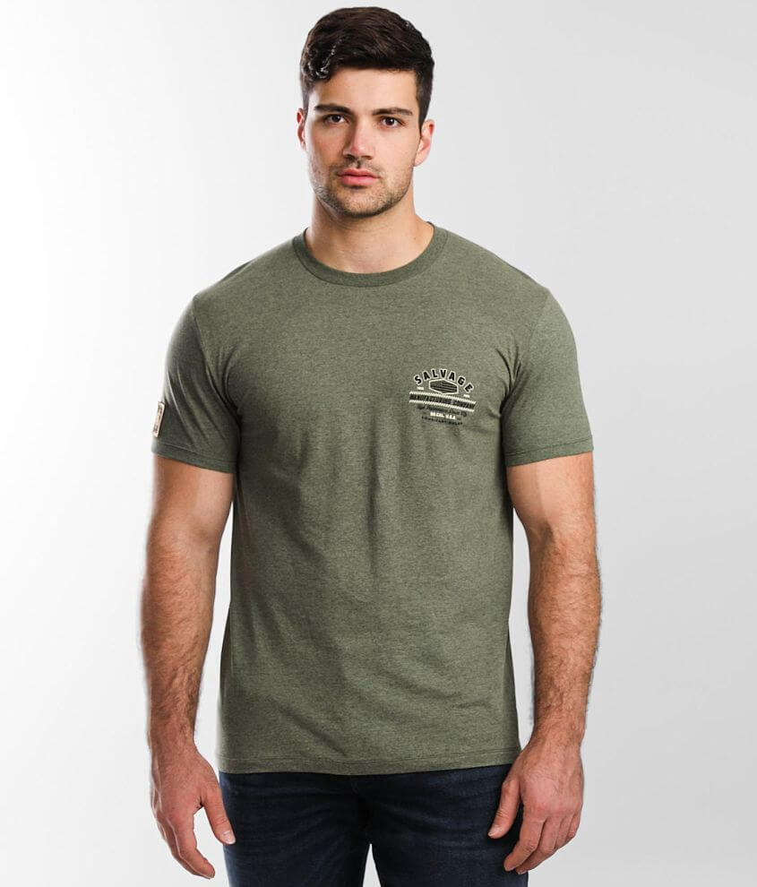 Salvage Finish Line T-Shirt - Men's T-Shirts in Army | Buckle