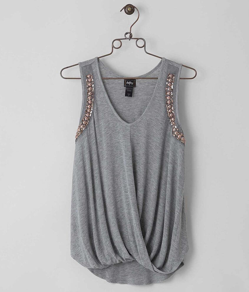 Daytrip Twisted Hem Tank Top - Women's Tank Tops in Heather Grey | Buckle