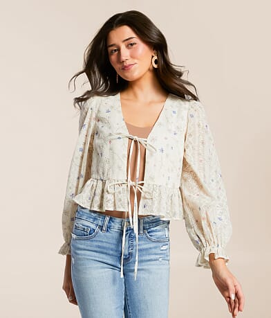 Willow & Root Embroidered Floral Top - Women's Shirts & Blouses in ...