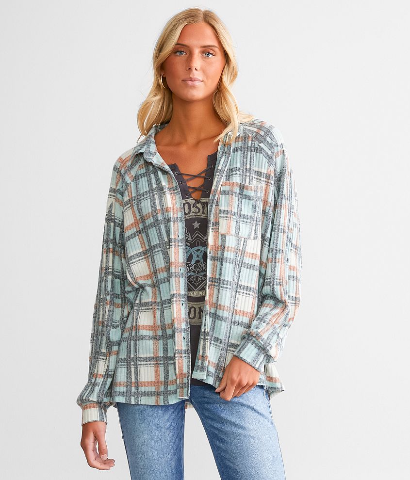 Modish Rebel Plaid Shirt - Women's Shirts/Blouses in Blue Pink | Buckle