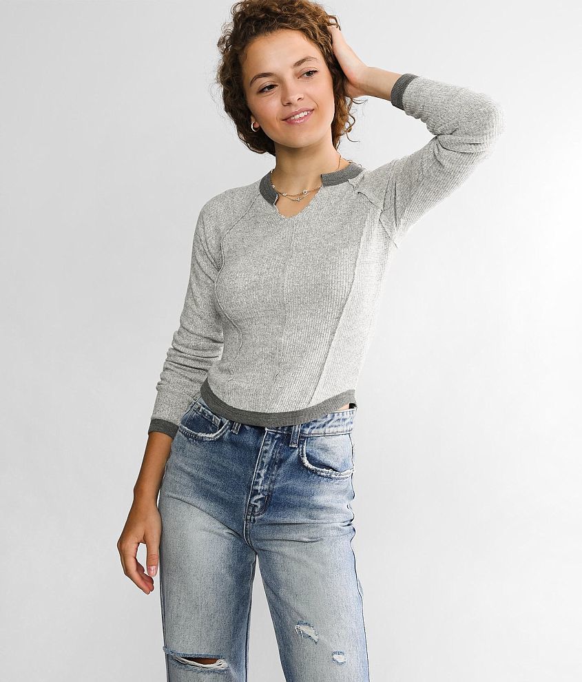 FITZ + EDDI Split Neck Fitted Top - Women's Shirts/Blouses in White ...