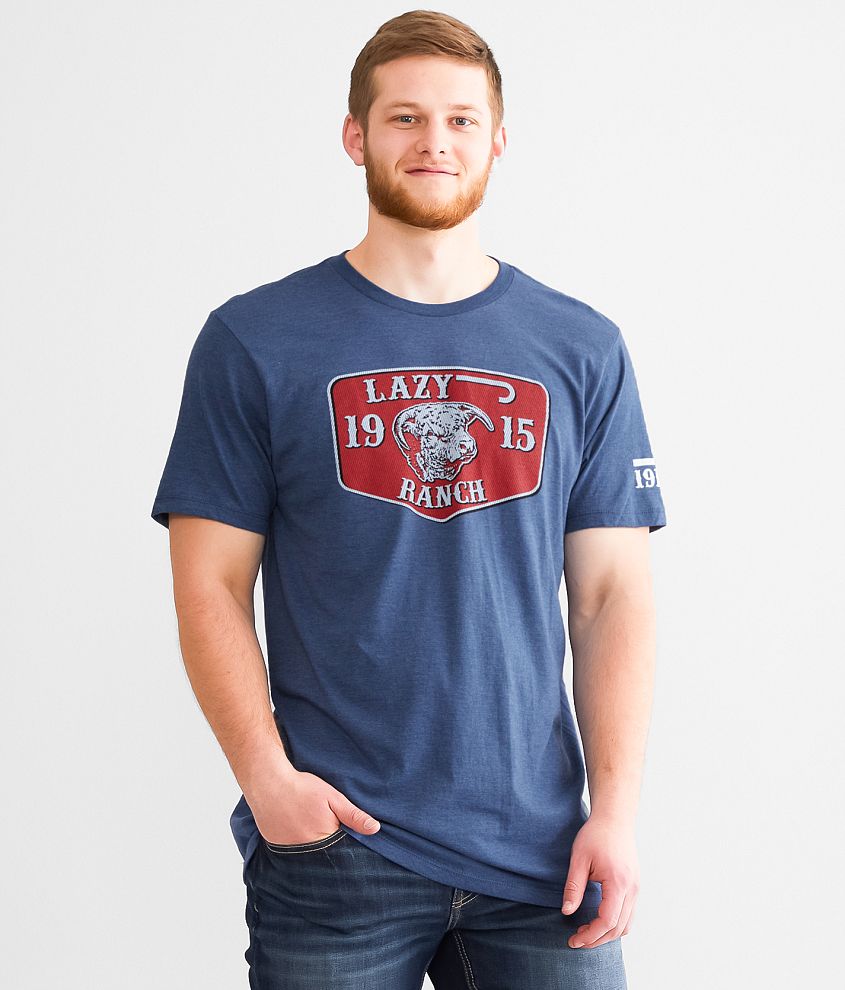 Lazy J Ranch Wear Elevation Bull T-Shirt - Men's T-Shirts in Navy | Buckle