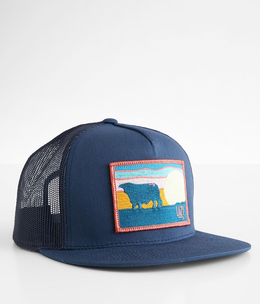 Lazy J Ranch Wear Sunset Trucker Hat - Men's Hats in Navy | Buckle