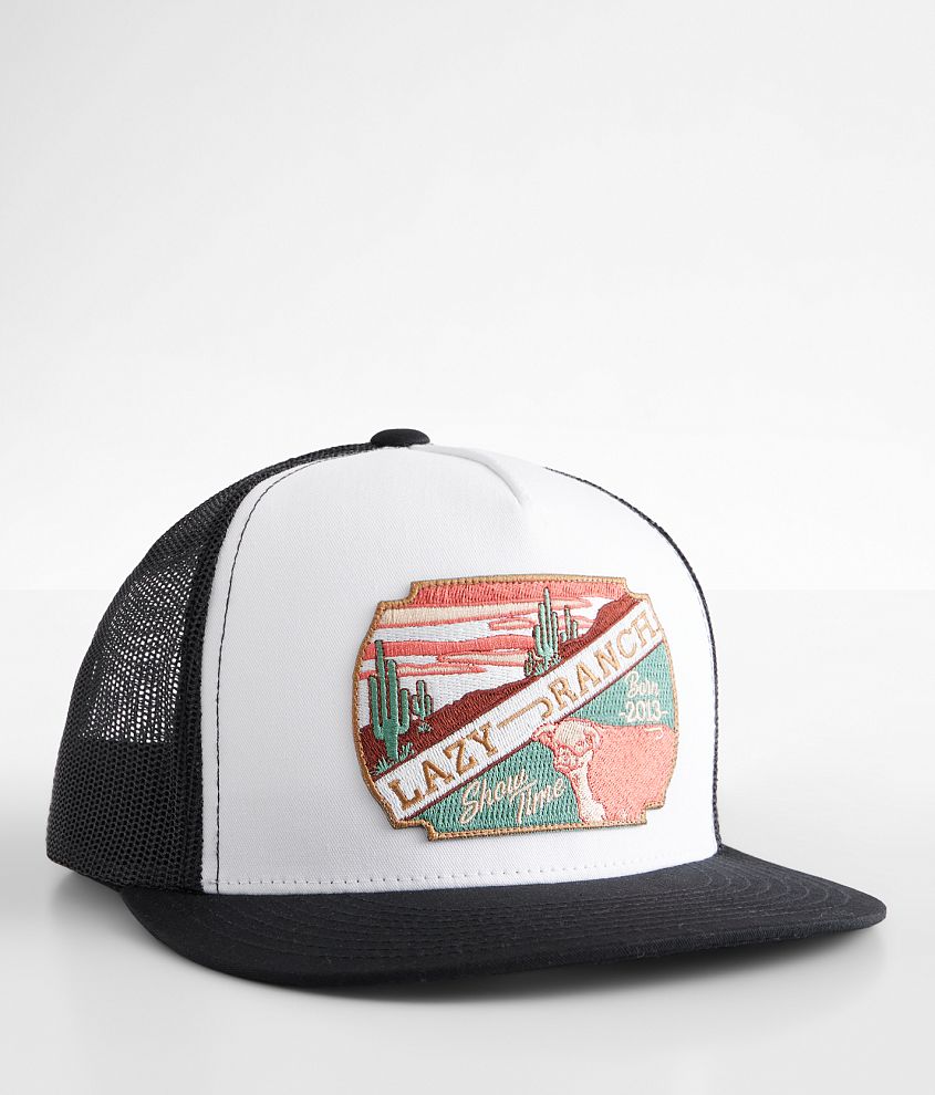 Lazy J Ranch Wear Show Time Trucker Hat - Men's Hats in White Black ...