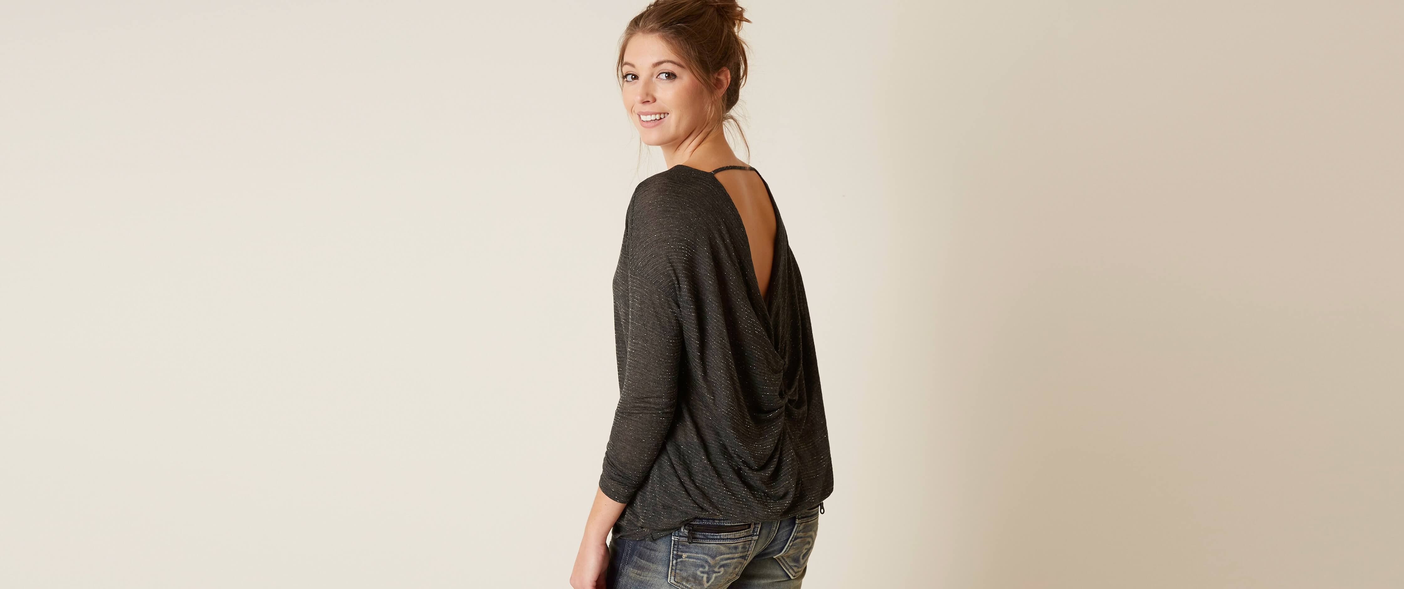Daytrip Metallic Top - Clothing in Grey | Buckle