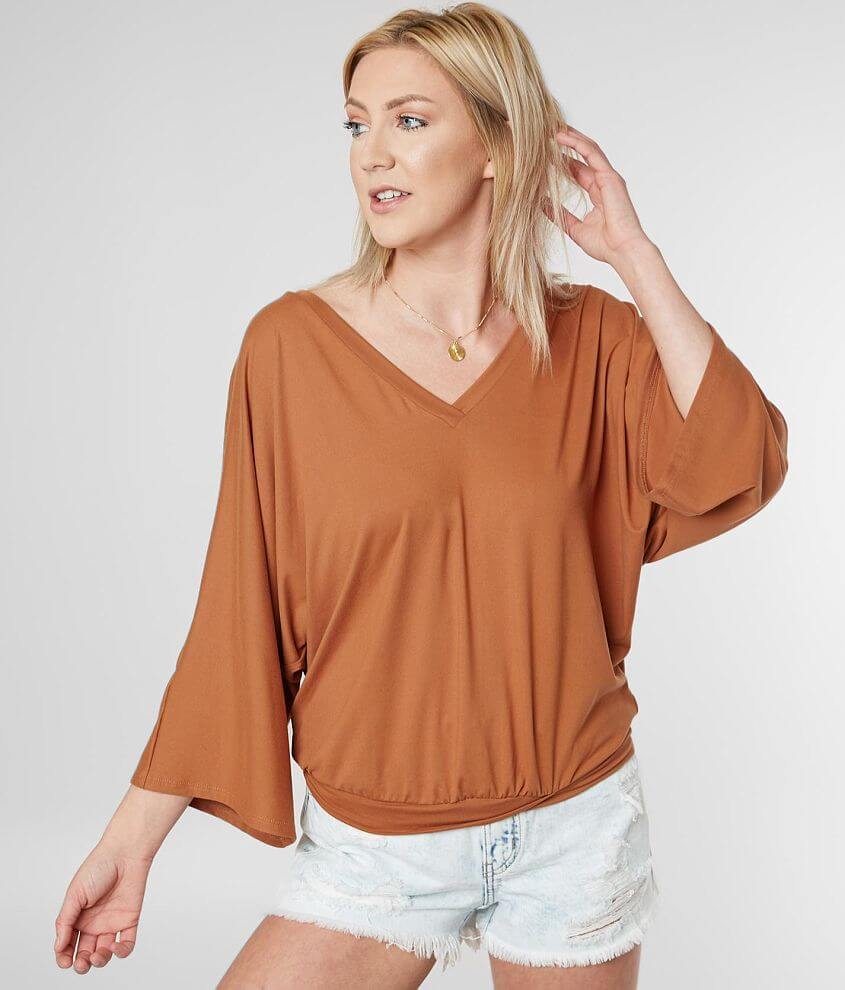 Daytrip Dolman Top Womens Shirtsblouses In Sunburn Buckle