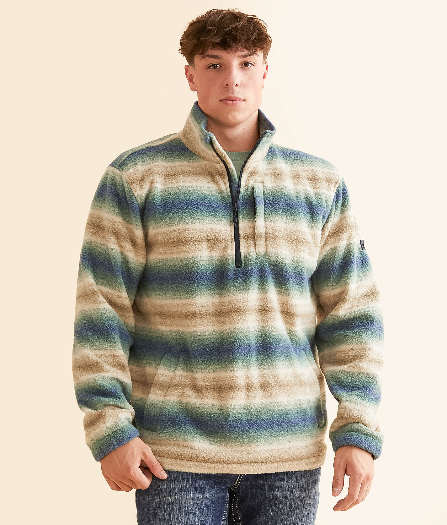 Billabong Boundary Fleece Pullover - Men's Sweatshirts in Dune