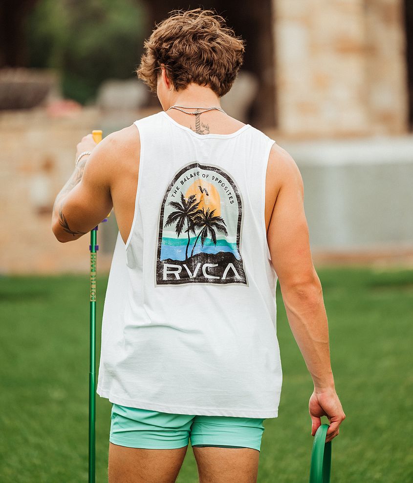 RVCA Tropical Tank Top - Men's Tank Tops in White | Buckle