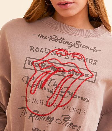 Life Clothing The Rolling Stones Band Cropped Pullover - Women's ...