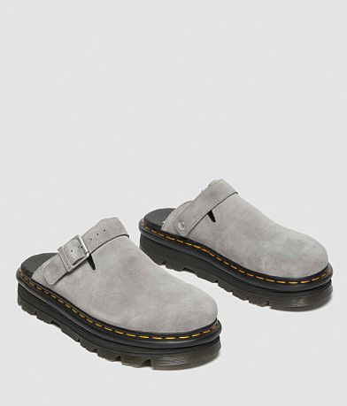 Dr. Martens ZebZag Suede Mule - Women's Shoes in Ultimate Grey | Buckle