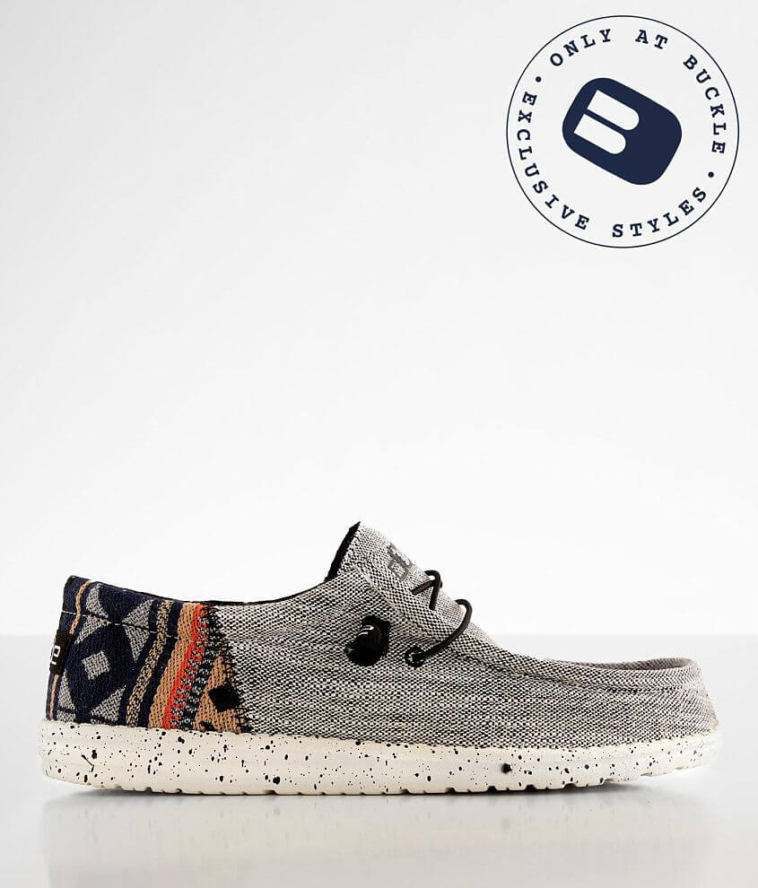 Hey Dude Wally Funk Shoe Mens Shoes In Woven Earth Buckle