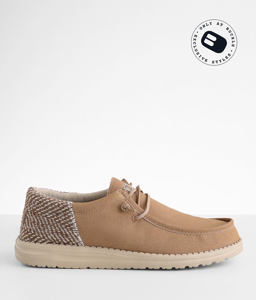 Hey Dude Wally Funk Shoe Mens Shoes In Washed Tobacco Buckle