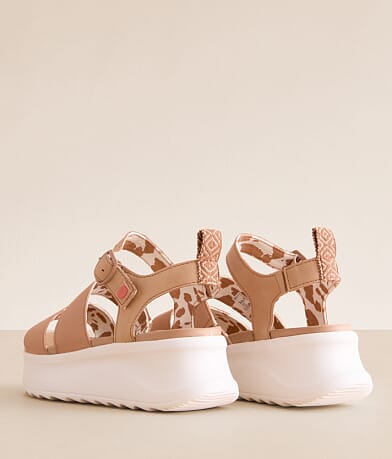 HEYDUDE™ Delray Buckle Classic Platform Sandal - Women's Shoes in Tan ...