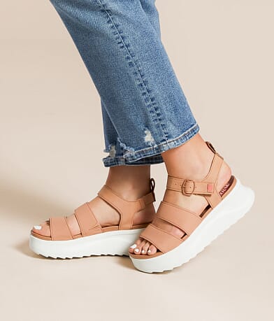 HEYDUDE™ Delray Buckle Classic Platform Sandal - Women's Shoes in Tan ...
