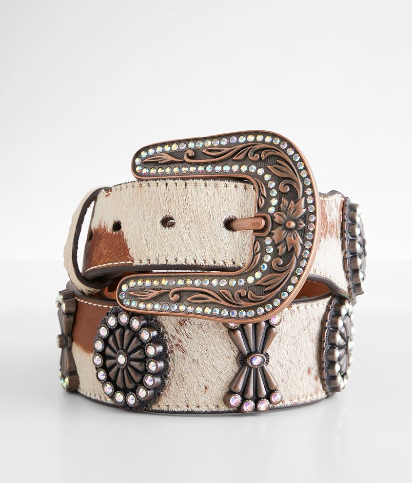 Angel Ranch Western Fur Belt - Women's Belts in Brown | Buckle