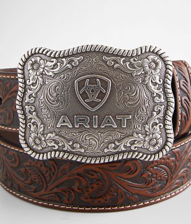 Ariat Leather Western Belt - Men's Belts in Brown | Buckle