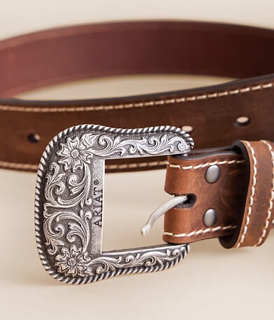 Ariat Leather Basic Belt - Men's Belts in Brown | Buckle