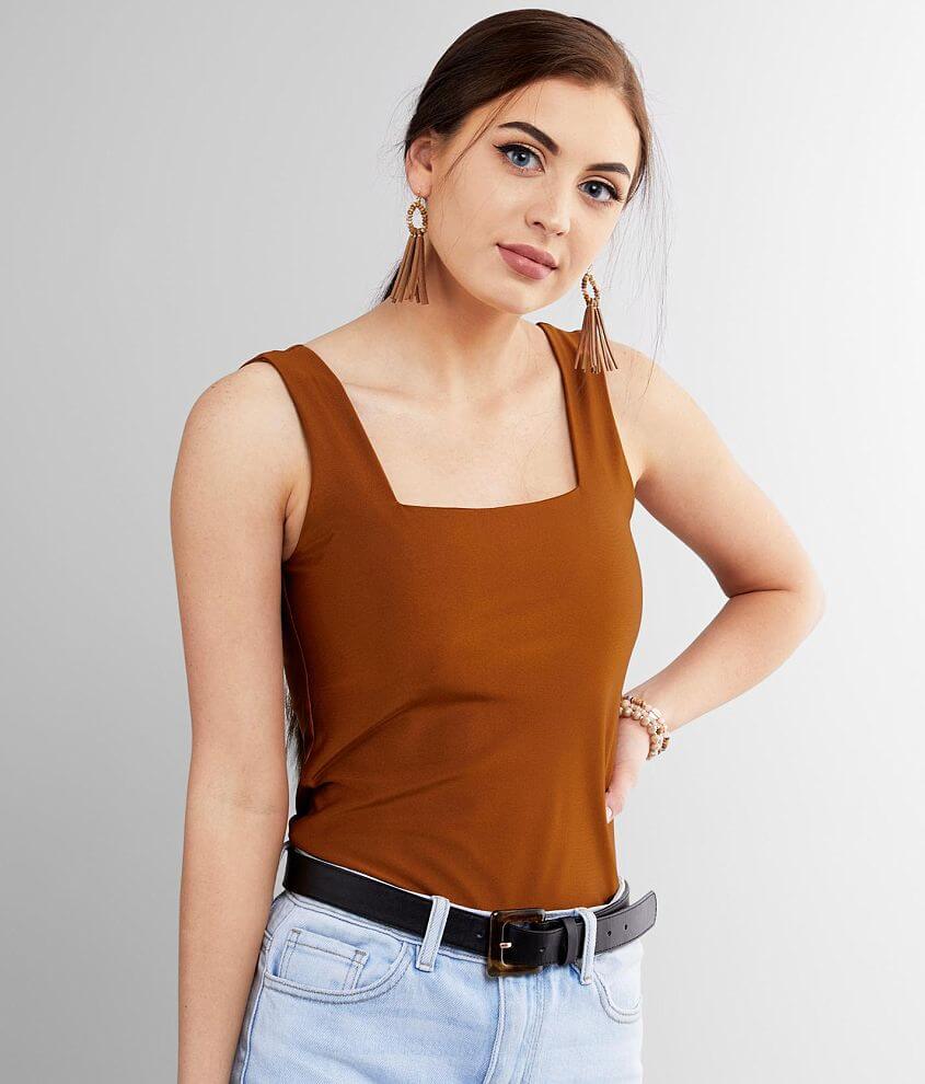 Buckle Black Shaping & Smoothing Tank Top - Women's Tank Tops in Mocha ...