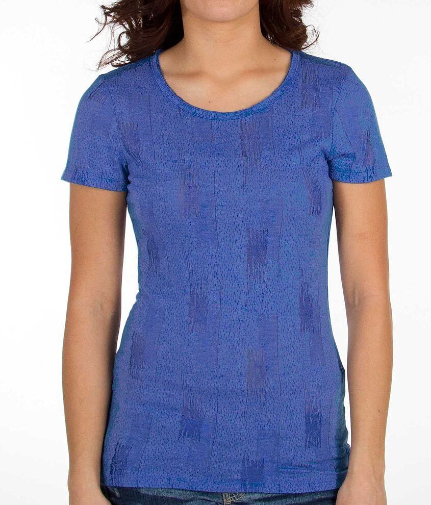 BKE Raw Edge Top - Women's Shirts/Blouses in Victoria Blue | Buckle