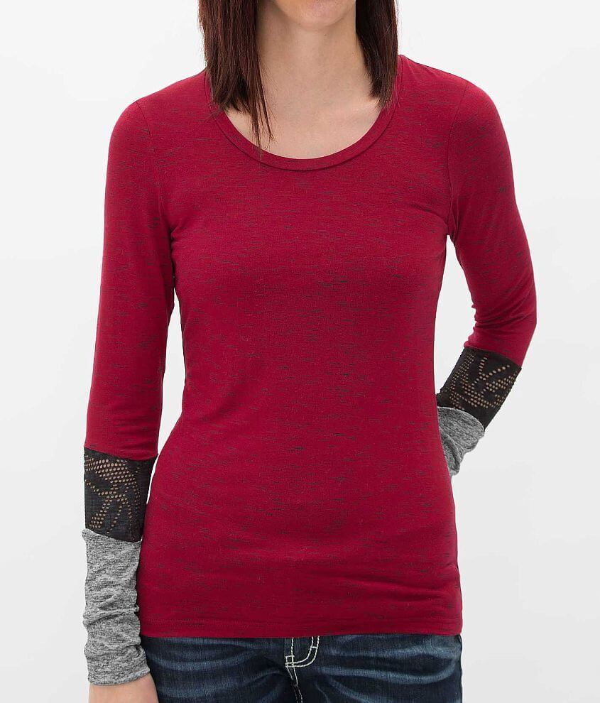 BKE Marled Top - Women's Shirts/Blouses in Raspberry | Buckle