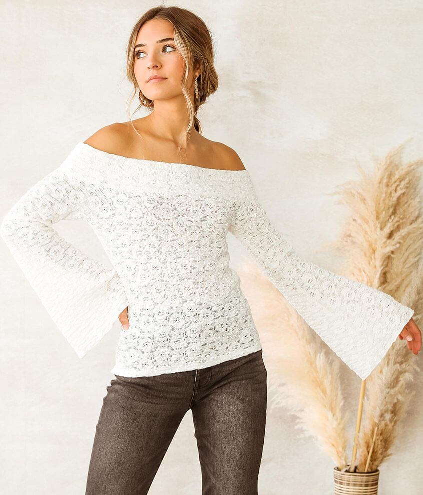 Willow & Root Off The Shoulder Lace Top - Women's Shirts & Blouses in ...