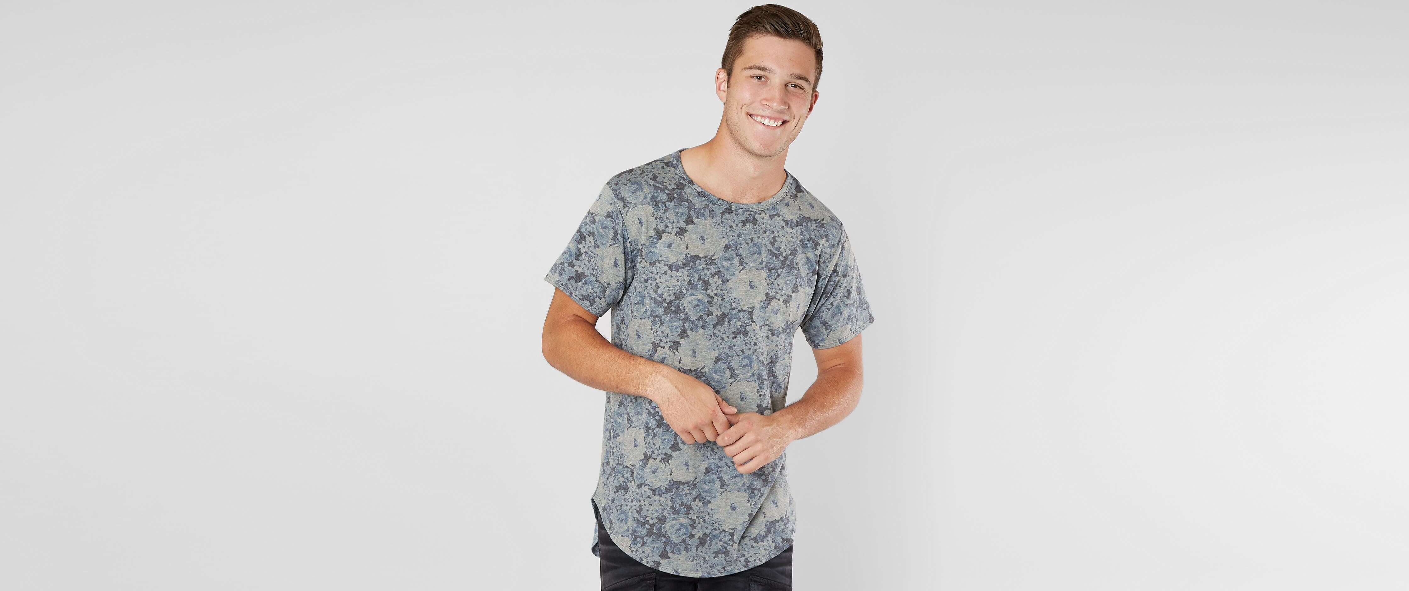Nova Industries Floral Long Body T-Shirt - Men's T-Shirts in Denim | Buckle