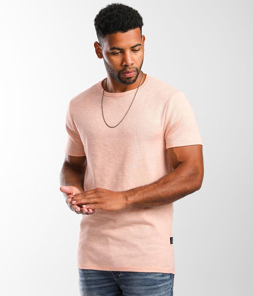 Nova Industries Ribbed Long Body T-Shirt - Men's T-Shirts in Blush | Buckle