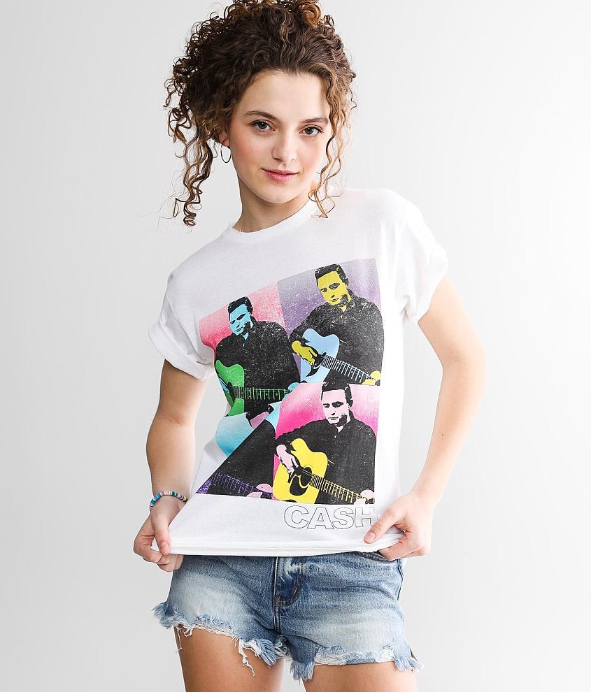 Merch Traffic Johnny Cash Boyfriend T-Shirt - Women's T-Shirts in ...