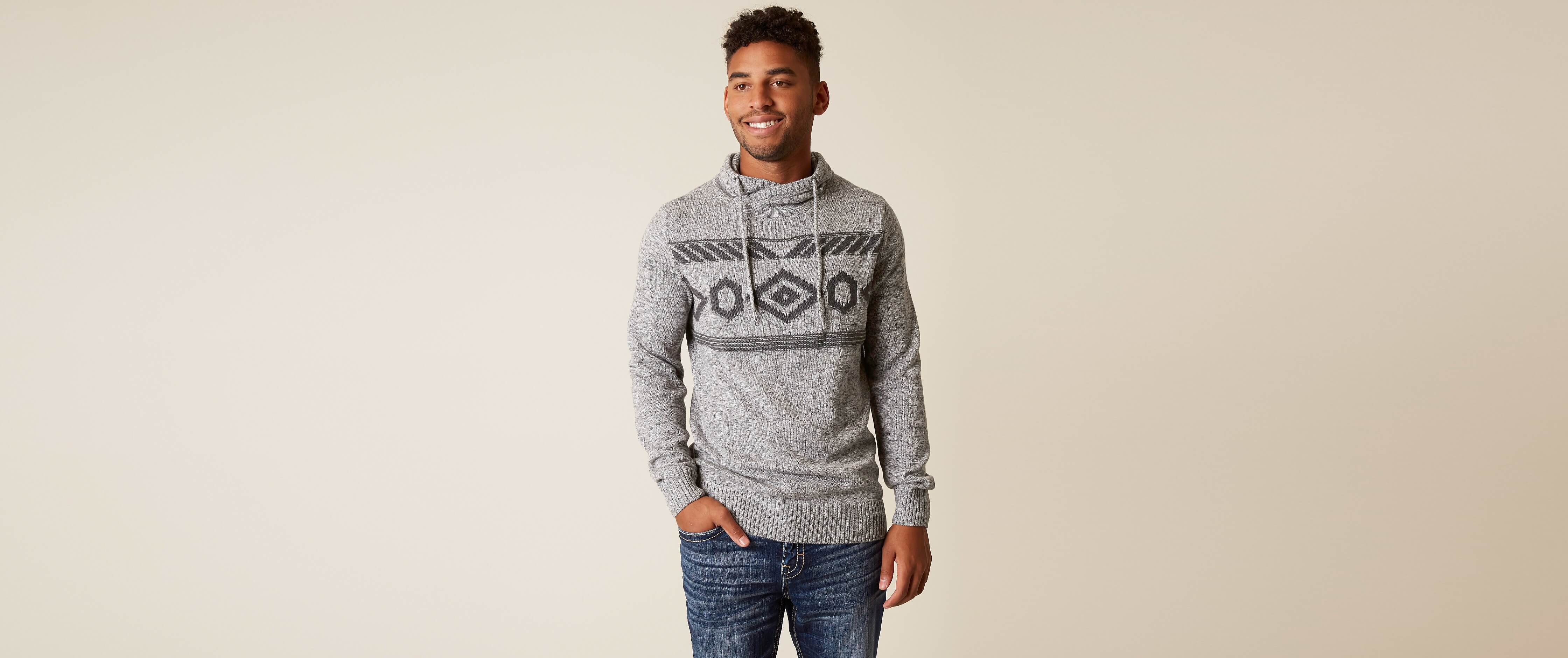 Retrofit Crossover Sweater - Men's Sweaters in Silver | Buckle