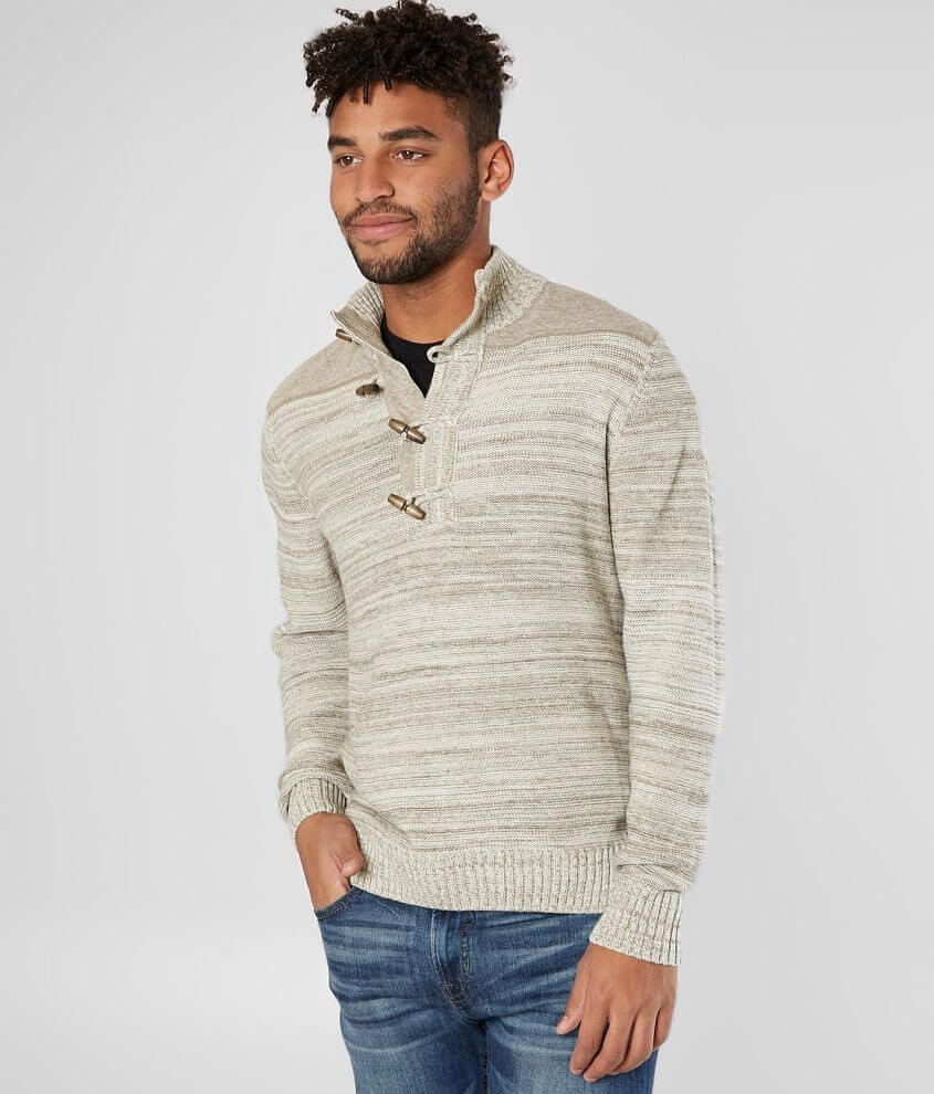 Outpost Makers Toggle Henley Sweater - Men's Sweaters in Cream Heather ...
