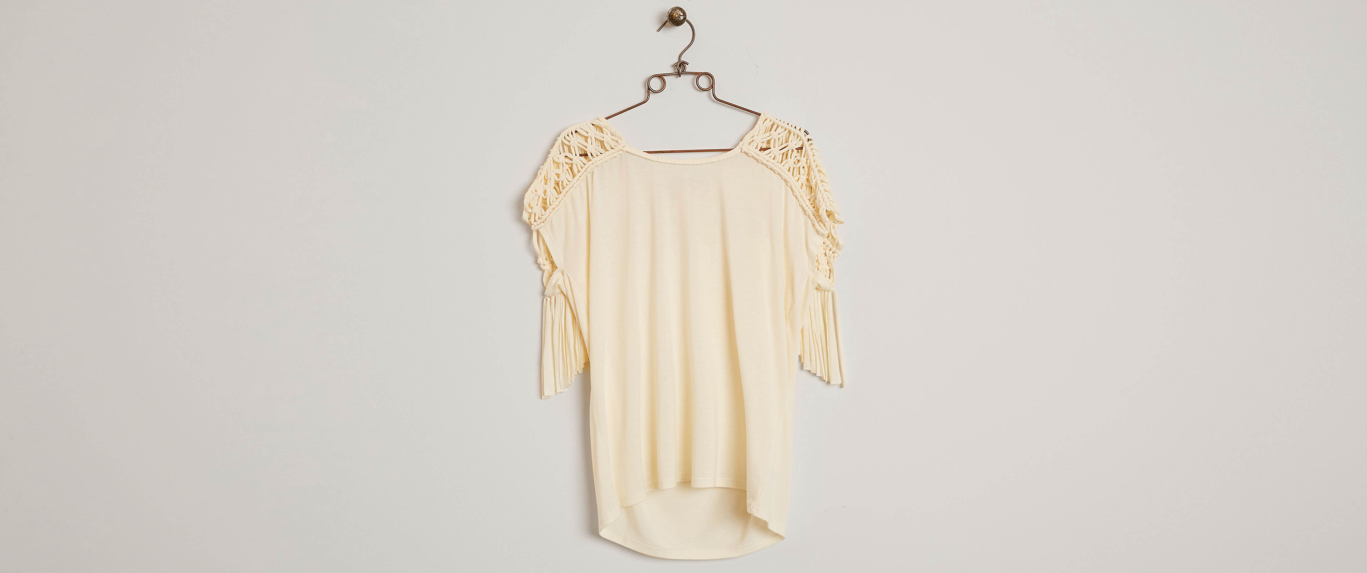 Miss Me Fringe Top - Women's Shirts/Blouses in Cream | Buckle