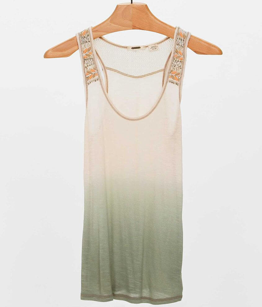 Miss Me Dip Dye Tank Top - Women's Tank Tops in Cream | Buckle
