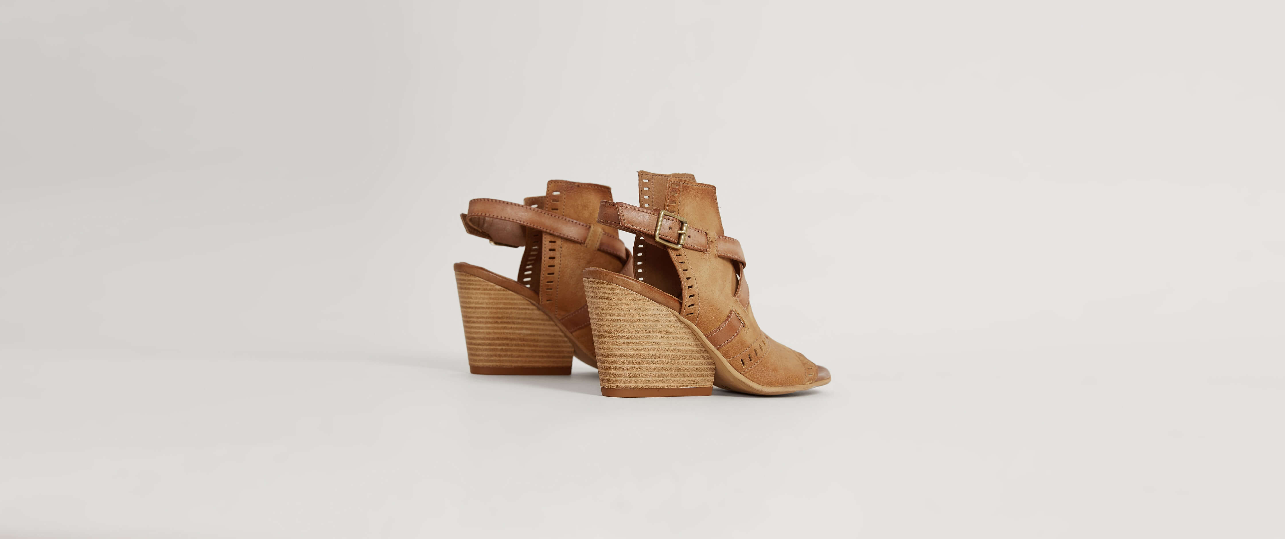 Miz Mooz Kipling Leather Wedge Sandal - Clothing in Wheat | Buckle